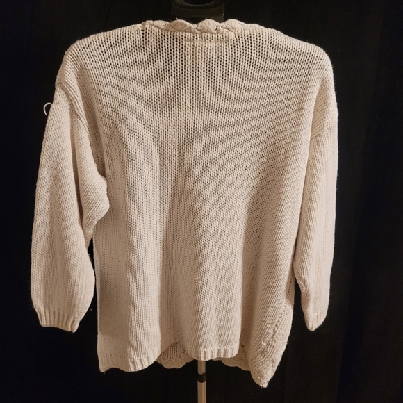 Bobbie Brooks | Sweaters | Floral Embroidered Cream Grandma Sweater By ...